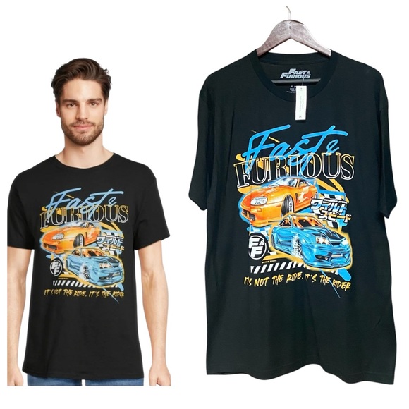 Shirts | Fast Furious Mens Xl Graphic Tshirt Black Graphic Tee Shirt ...